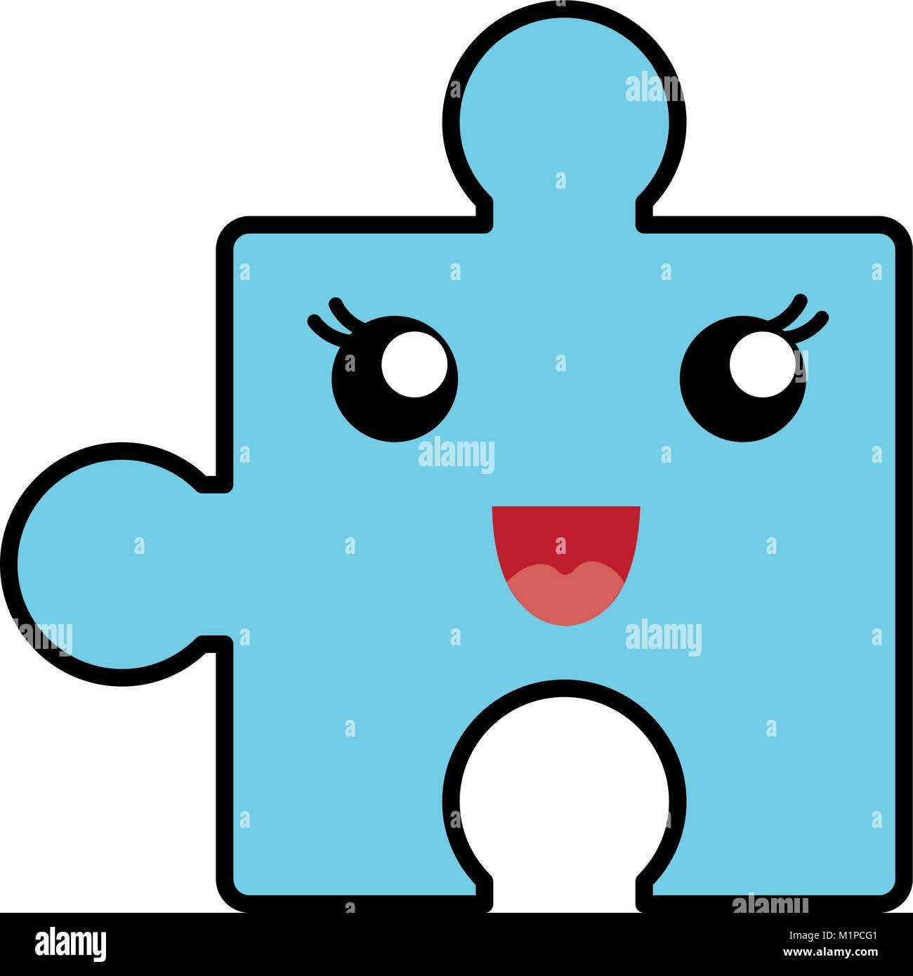 kawaii puzzle icon Stock Vector Image & Art - Alamy