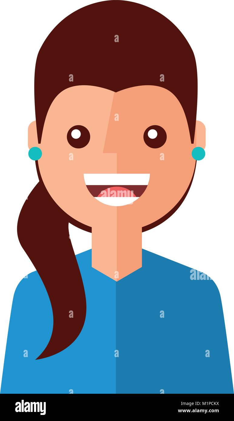 young woman happy avatar character Stock Vector Image & Art - Alamy