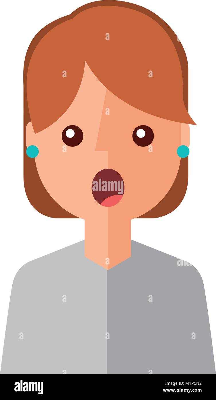 surprised young woman avatar character Stock Vector Image & Art - Alamy