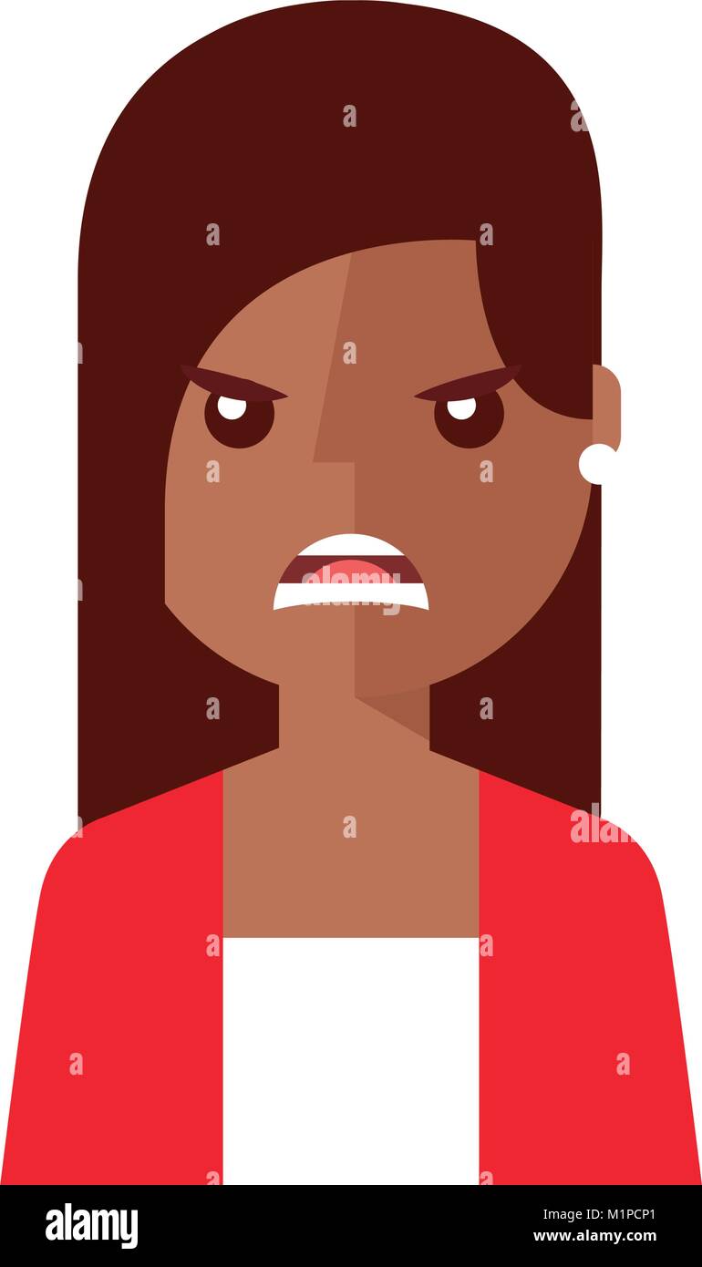 angry young woman avatar character Stock Vector Image & Art - Alamy