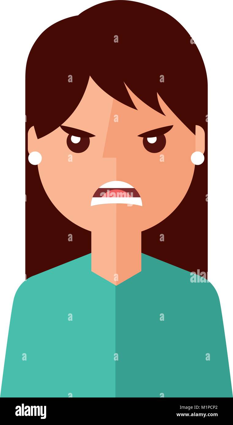 angry young woman avatar character Stock Vector Image & Art - Alamy