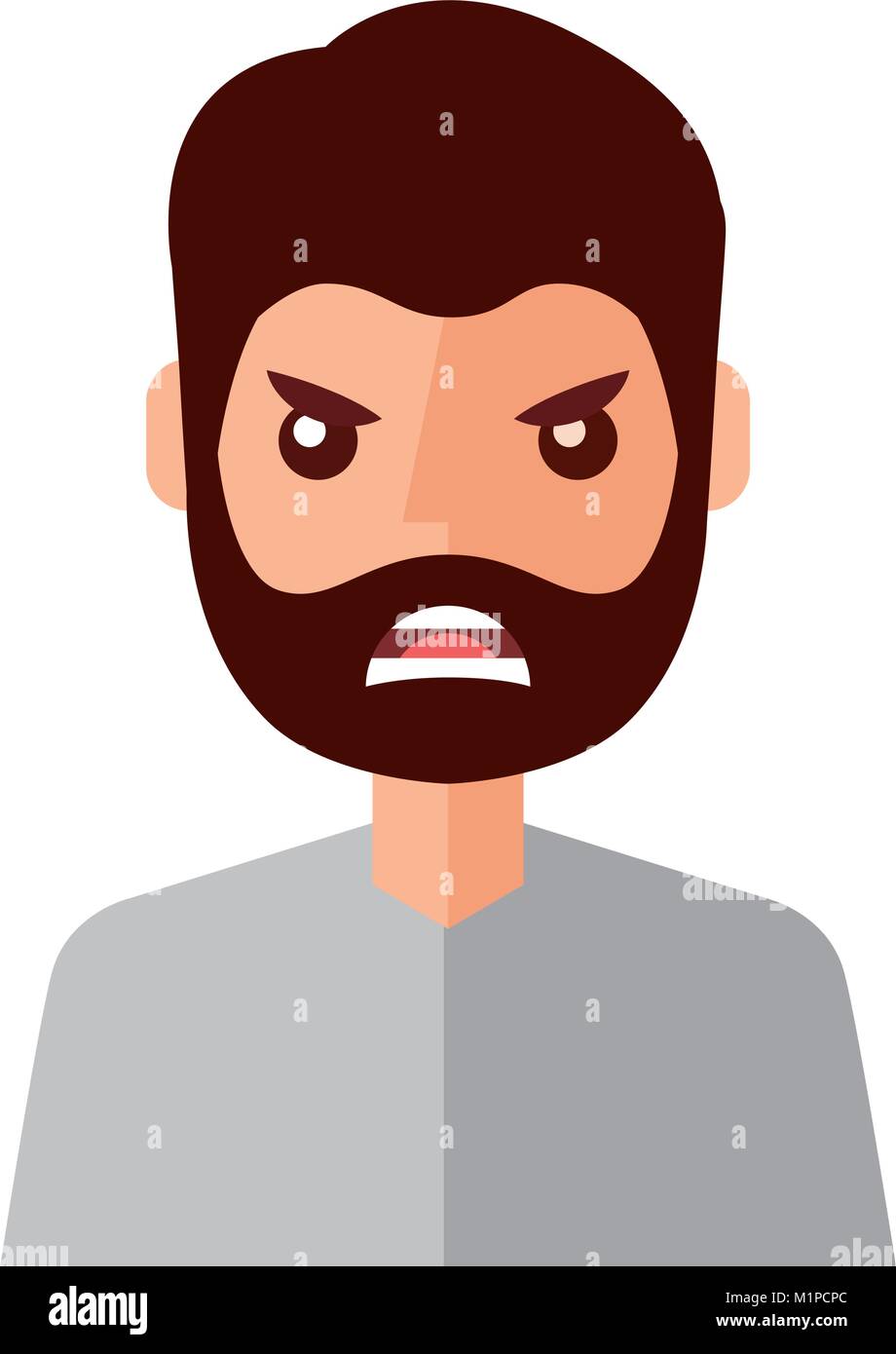 angry young man avatar character Stock Vector Image & Art - Alamy