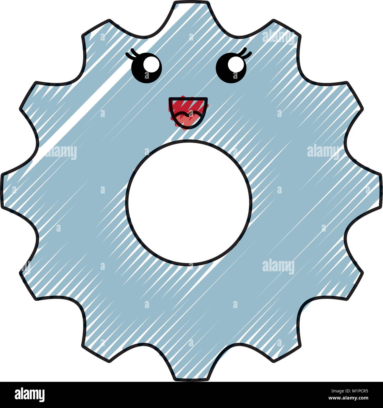 Kawaii gear icon Stock Vector Image & Art - Alamy