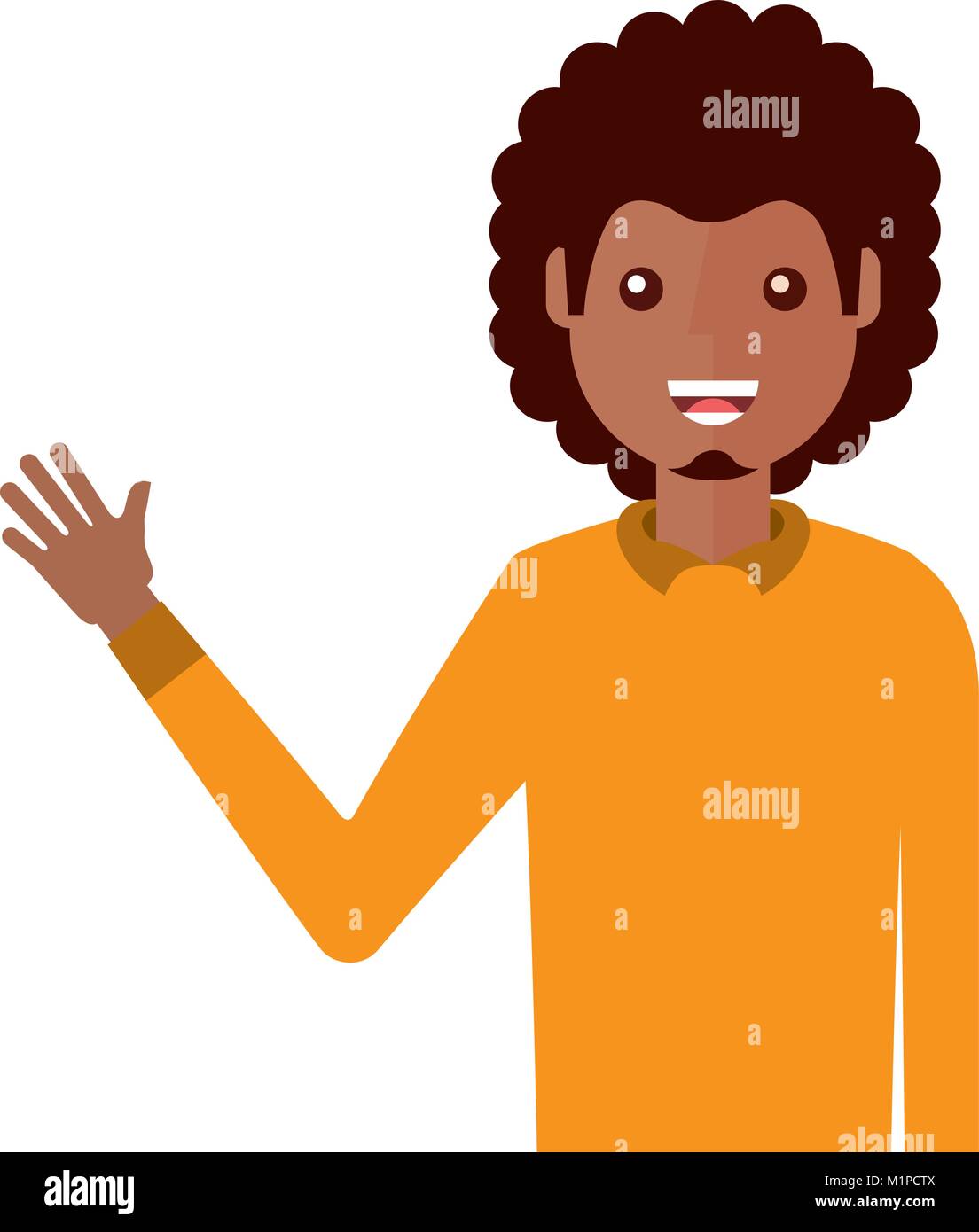 young man waving happy avatar character Stock Vector Image & Art - Alamy