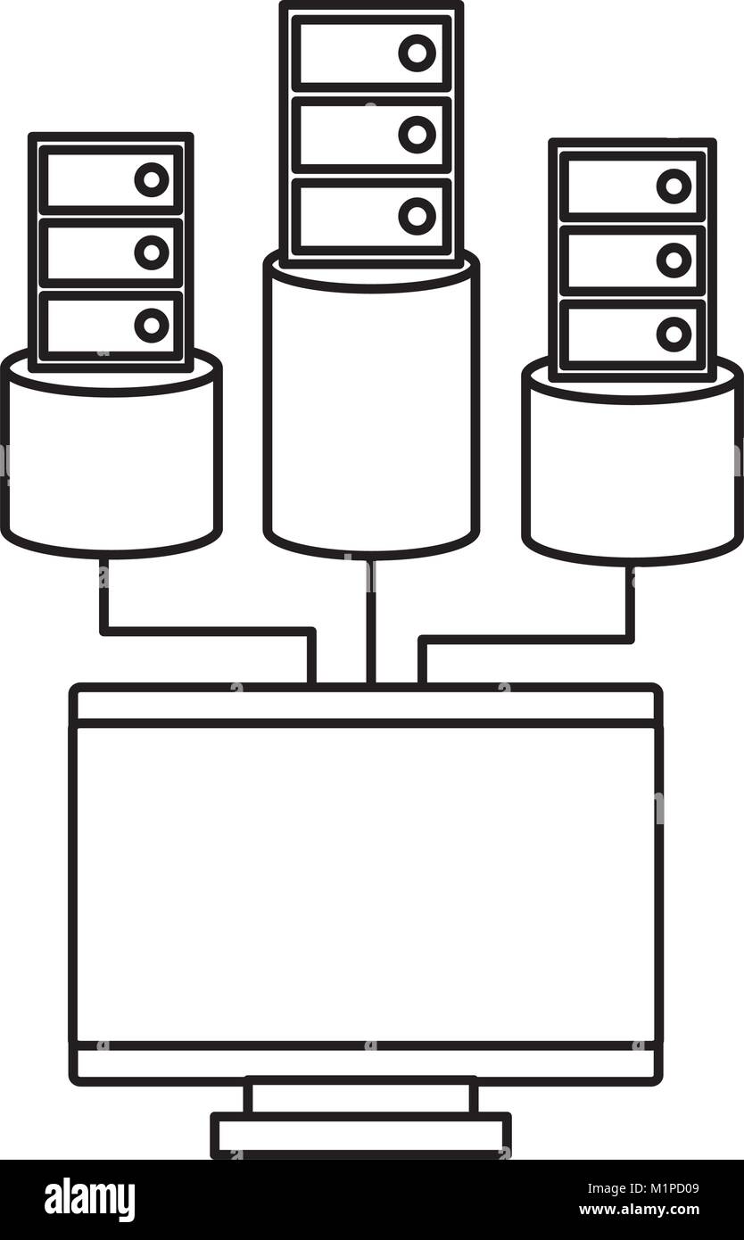 computer and database icon image Stock Vector Image & Art - Alamy