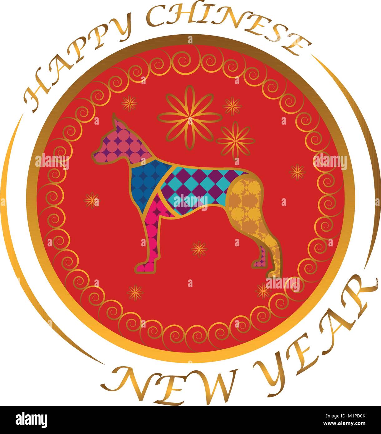 Chinese new year label Stock Vector Image & Art - Alamy