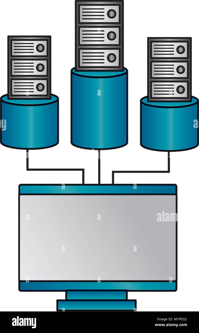 computer and database icon image Stock Vector Image & Art - Alamy