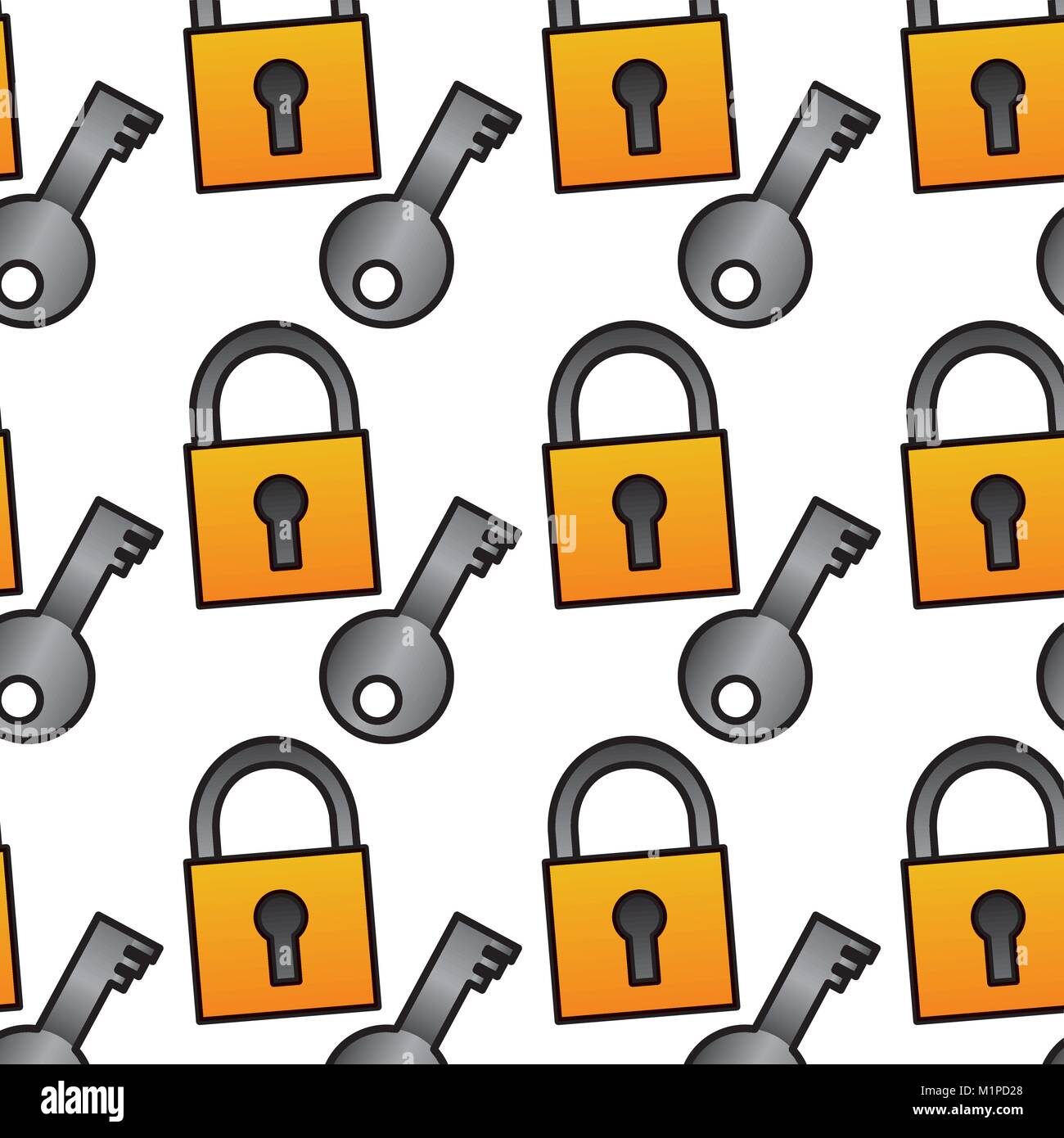 safety lock with key pattern image Stock Vector Image & Art - Alamy