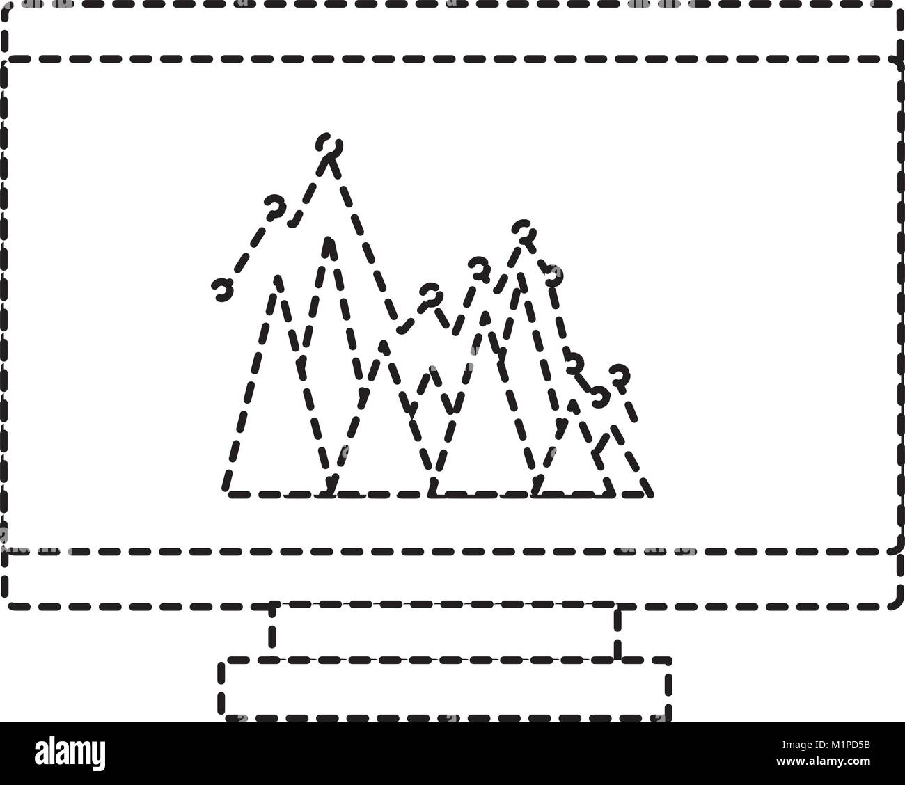 Data bar graph computer screen Black and White Stock Photos & Images ...