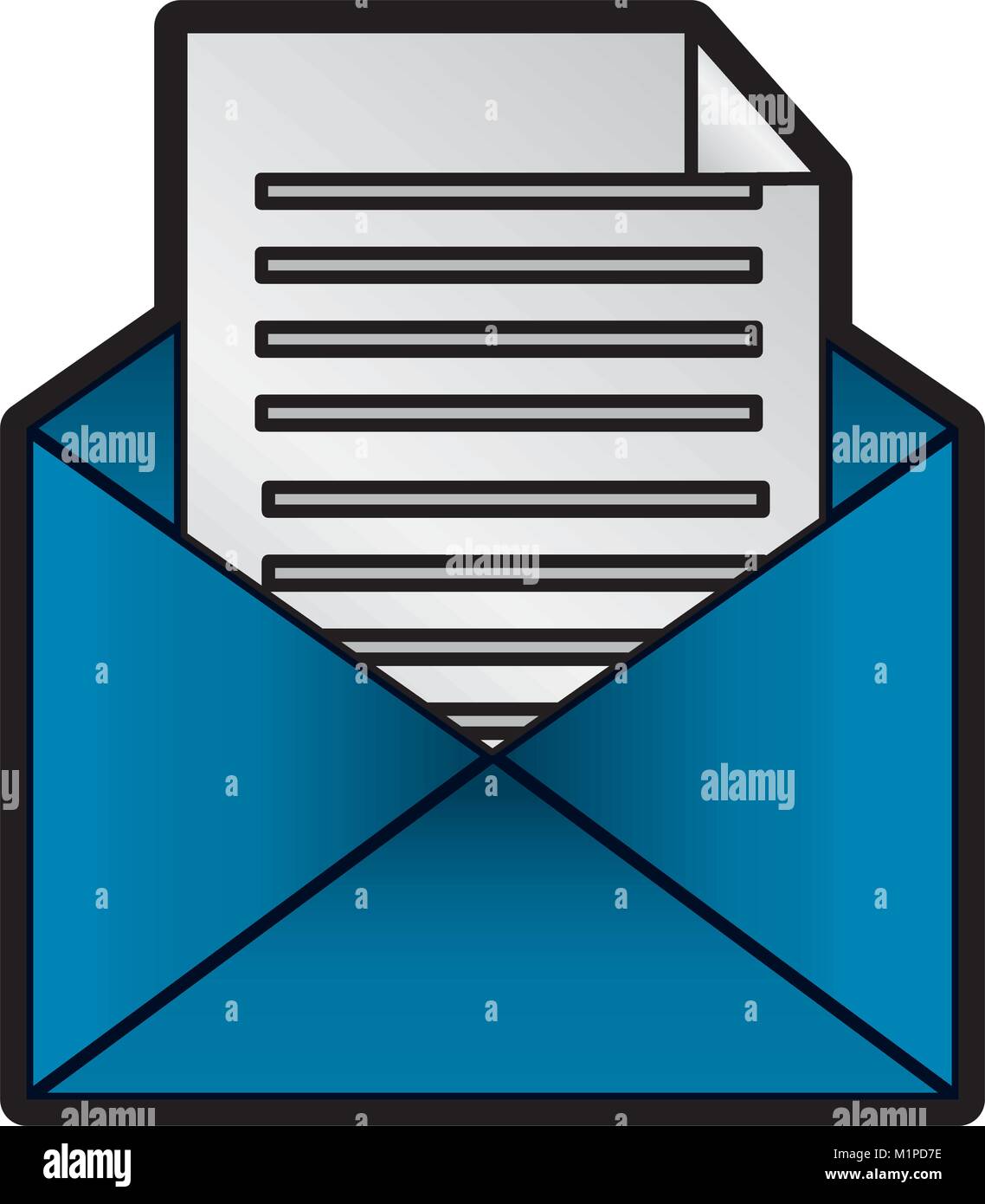 open message envelope icon image Stock Vector Image & Art - Alamy