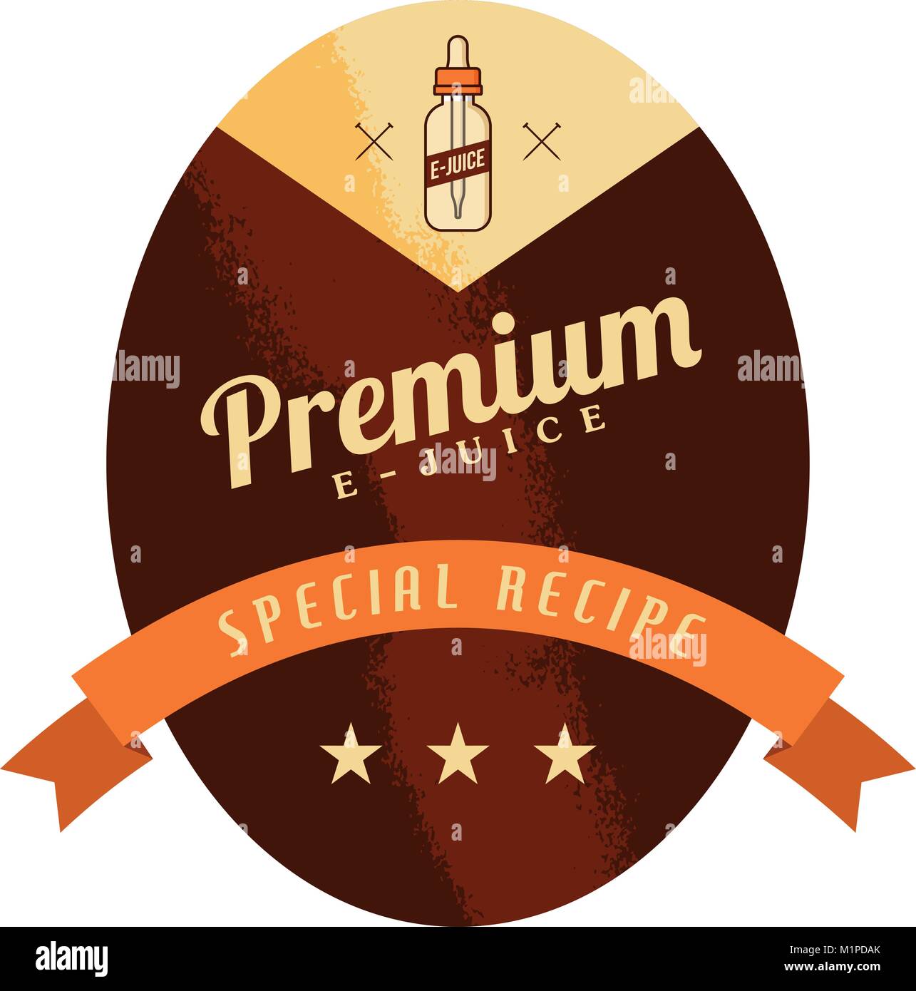 personal vaporizer e-cigarette e-juice liquid label badge vector art ...