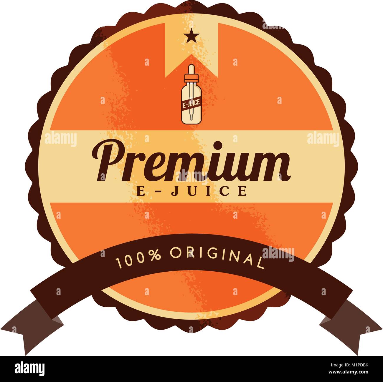 personal vaporizer e-cigarette e-juice liquid label badge vector art ...