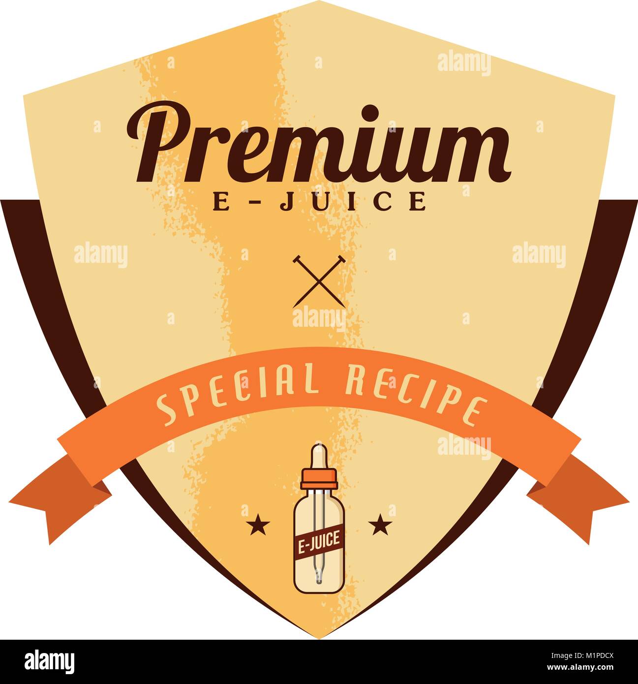 personal vaporizer e-cigarette e-juice liquid label badge vector art ...