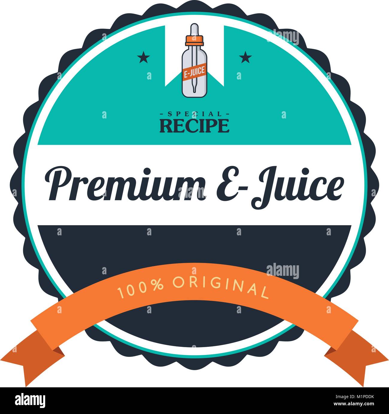 personal vaporizer e-cigarette e-juice liquid label badge vector art ...
