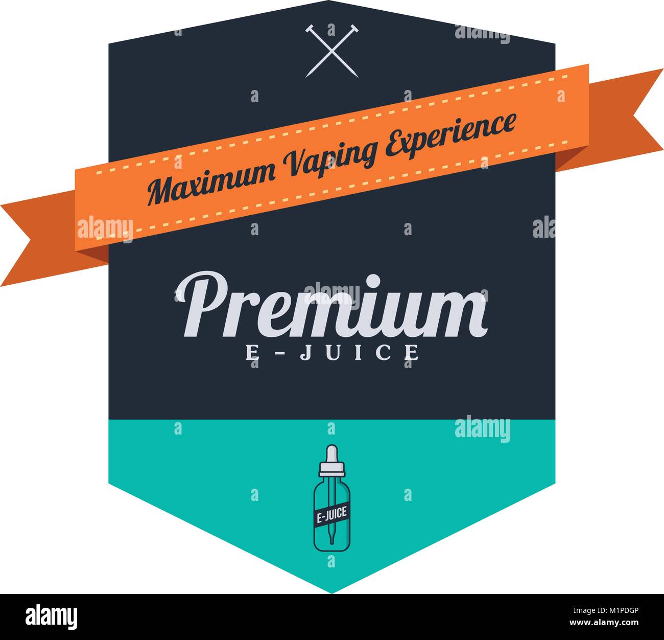 personal vaporizer e-cigarette e-juice liquid label badge vector art ...