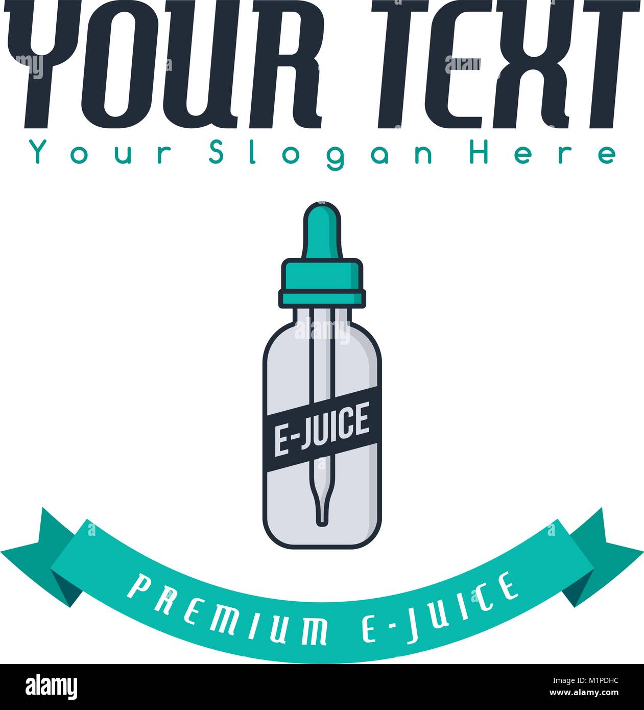 personal vaporizer e-cigarette e-juice liquid label badge vector art ...