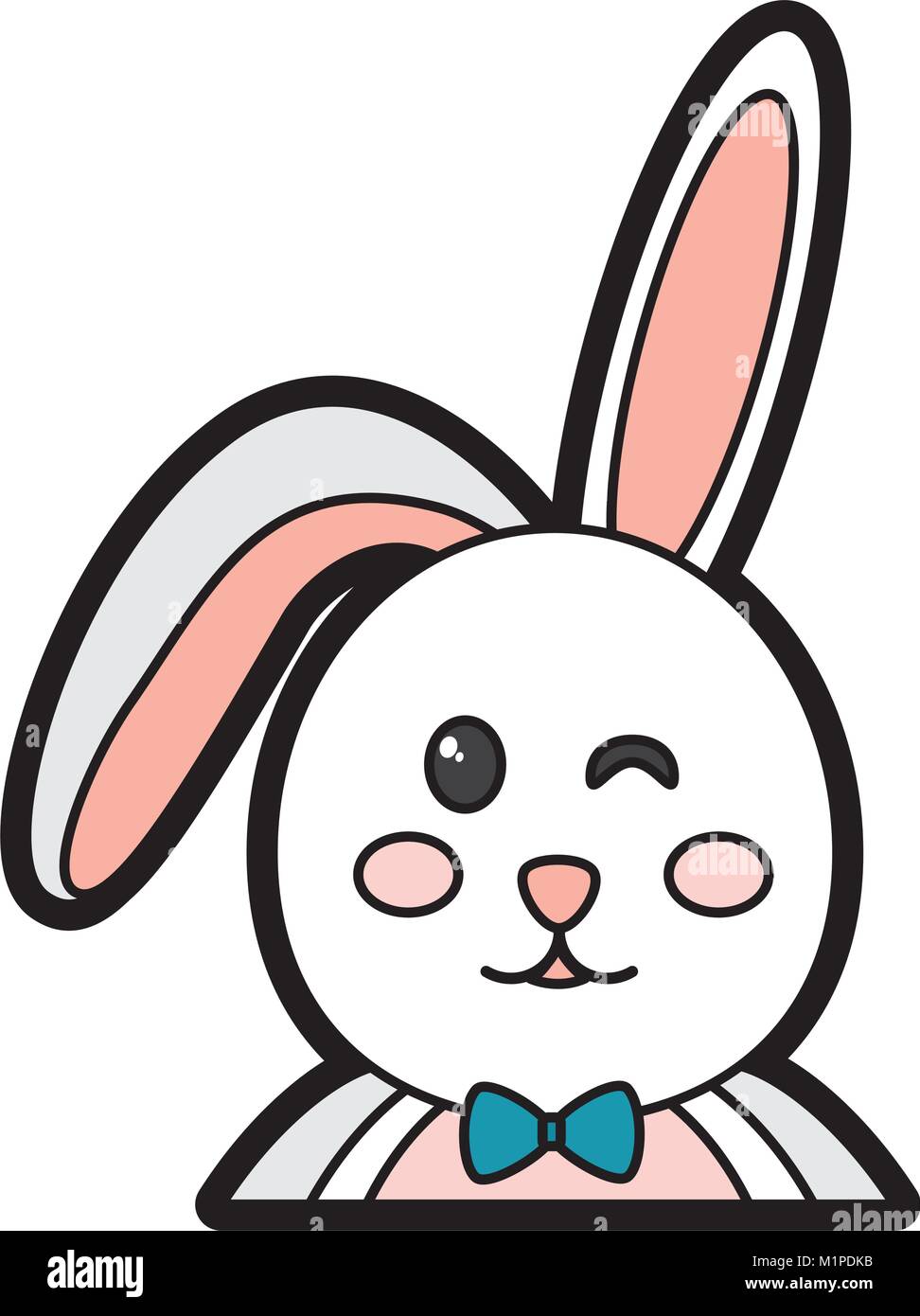 rabbit or bunny wink icon image Stock Vector Image & Art - Alamy