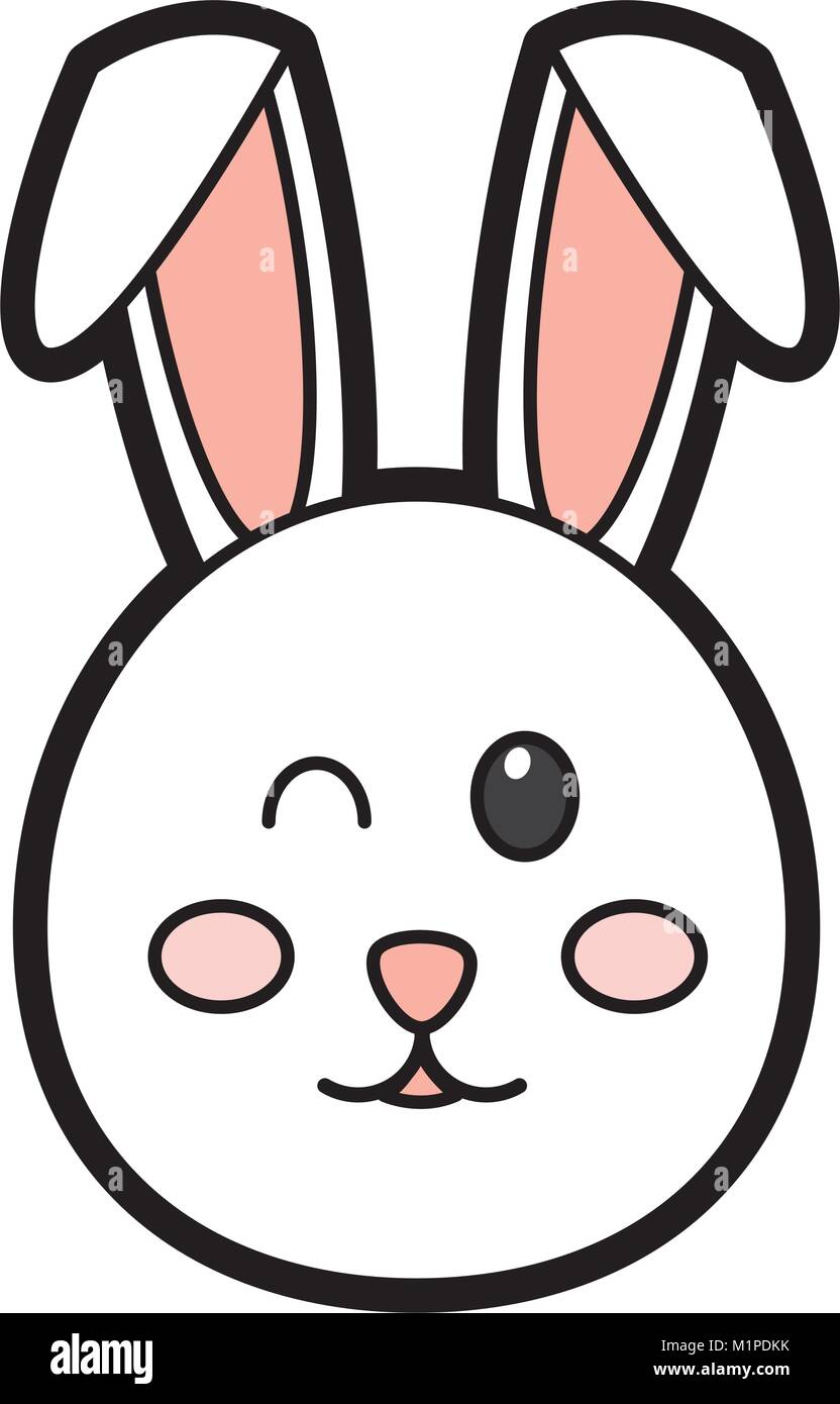 rabbit or bunny wink icon image Stock Vector Image & Art - Alamy