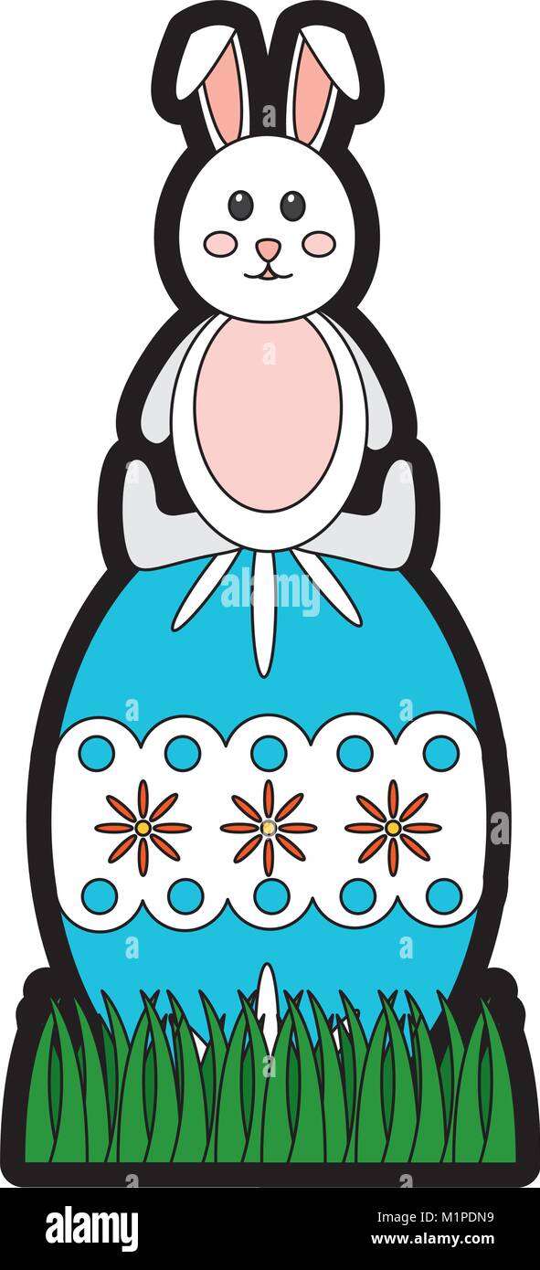 easter bunny with egg icon image Stock Vector Image & Art - Alamy