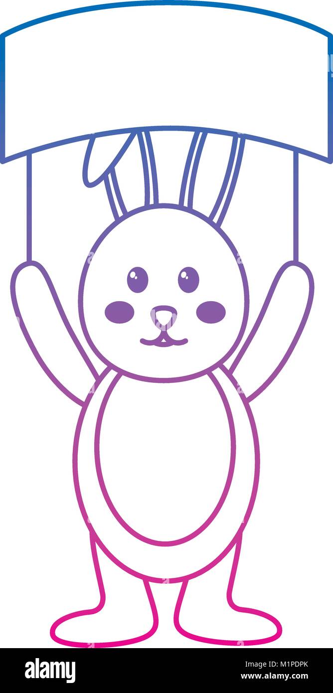 rabbit or bunny holding sign icon image icon image Stock Vector Image ...