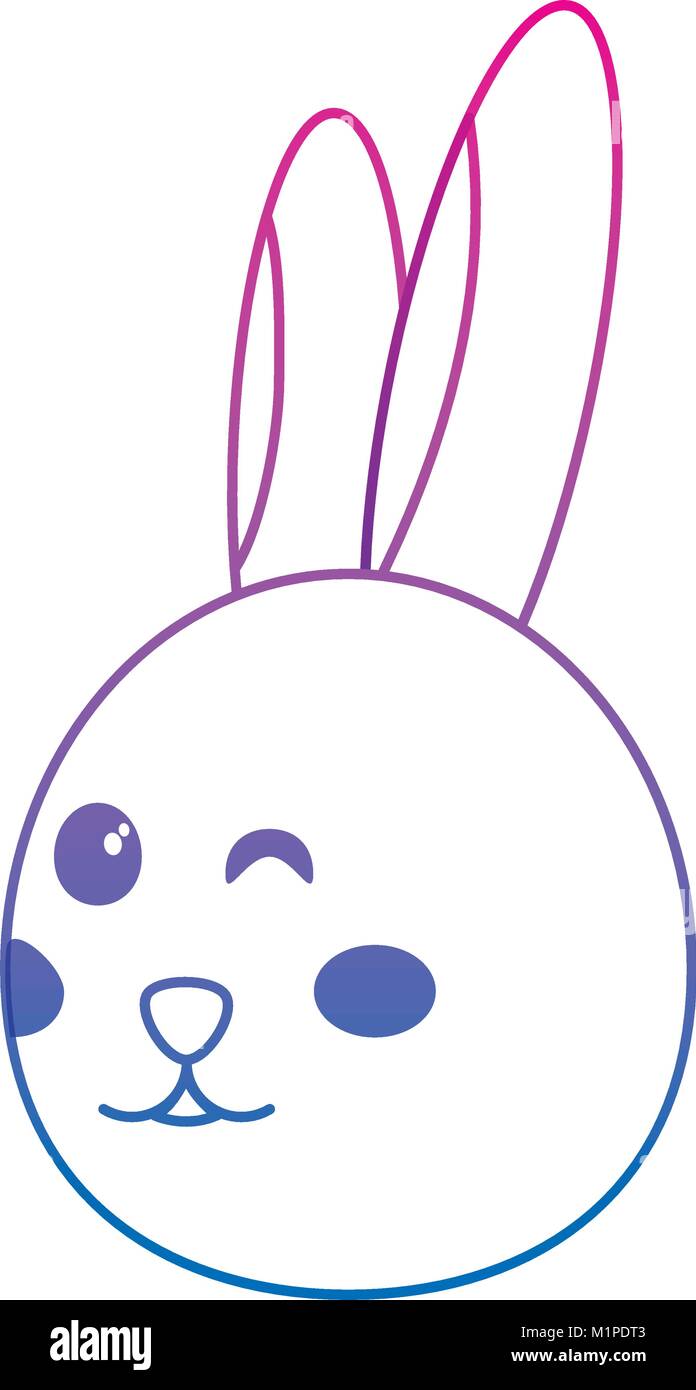 rabbit or bunny wink icon image icon image Stock Vector Image & Art - Alamy