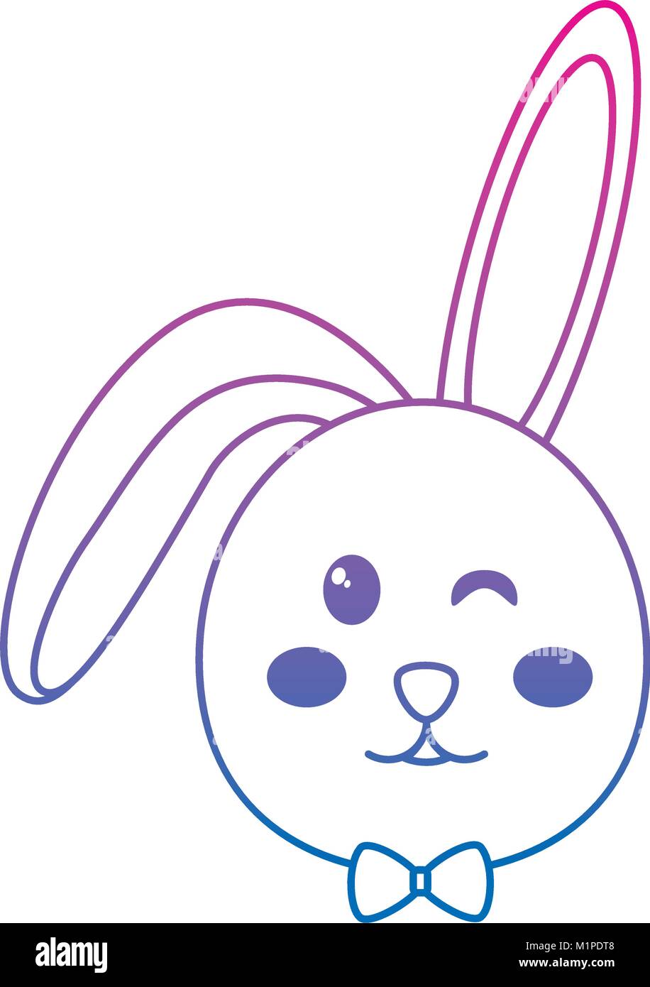 rabbit or bunny wink icon image icon image Stock Vector Image & Art - Alamy