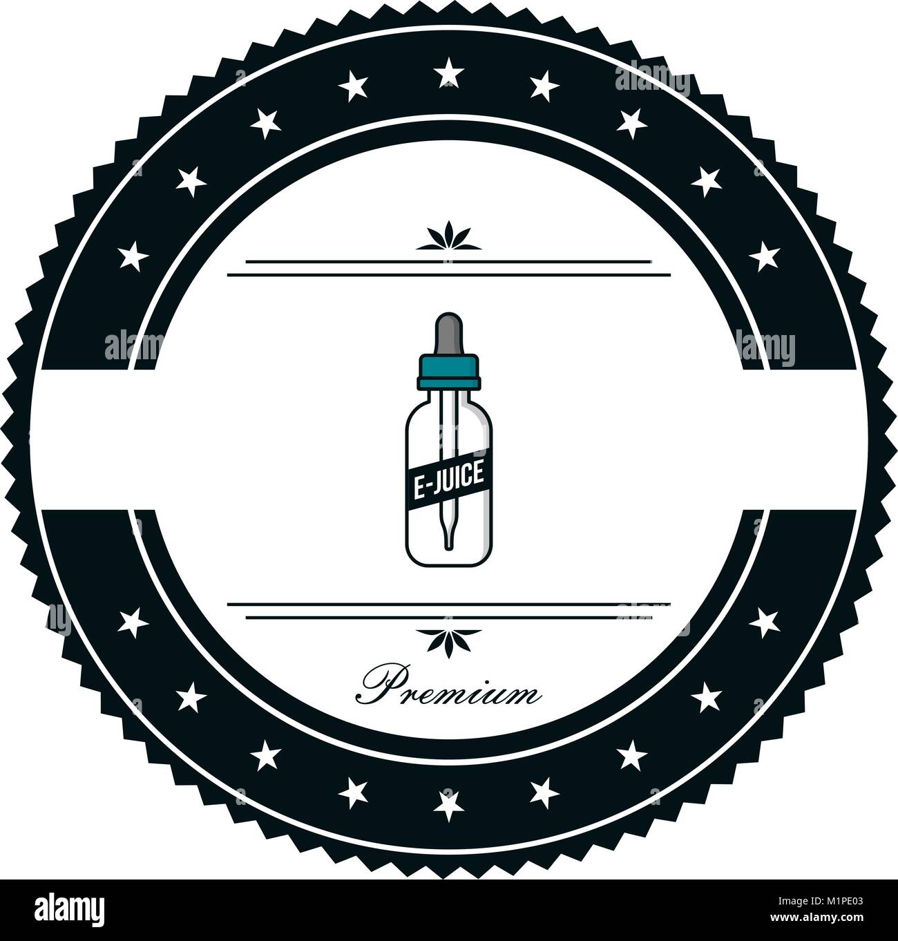 personal vaporizer e-cigarette e-juice liquid label badge vector art ...