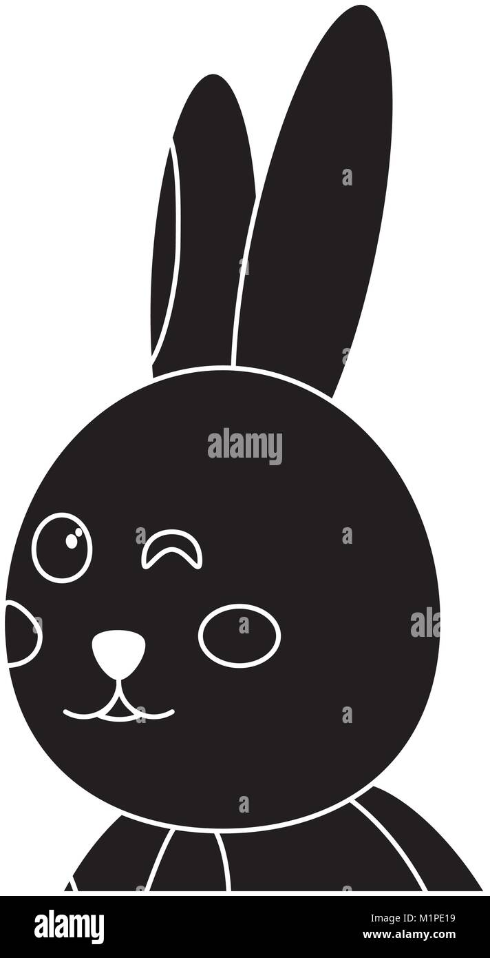 rabbit or bunny wink icon image Stock Vector Image & Art - Alamy