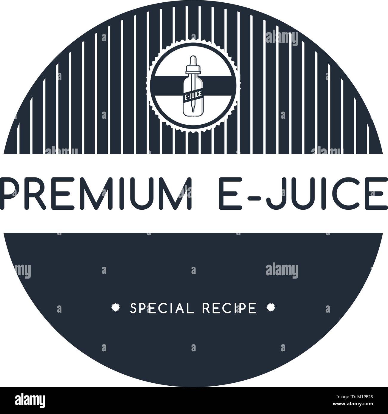 personal vaporizer e-cigarette e-juice liquid label badge vector art ...