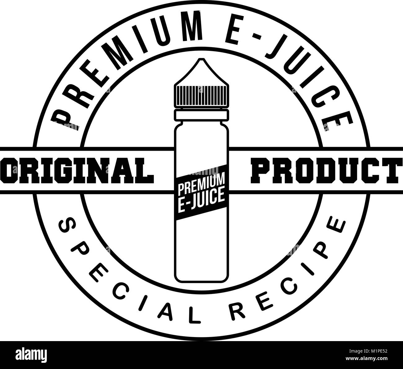 personal vaporizer e-cigarette e-juice liquid label badge vector art ...