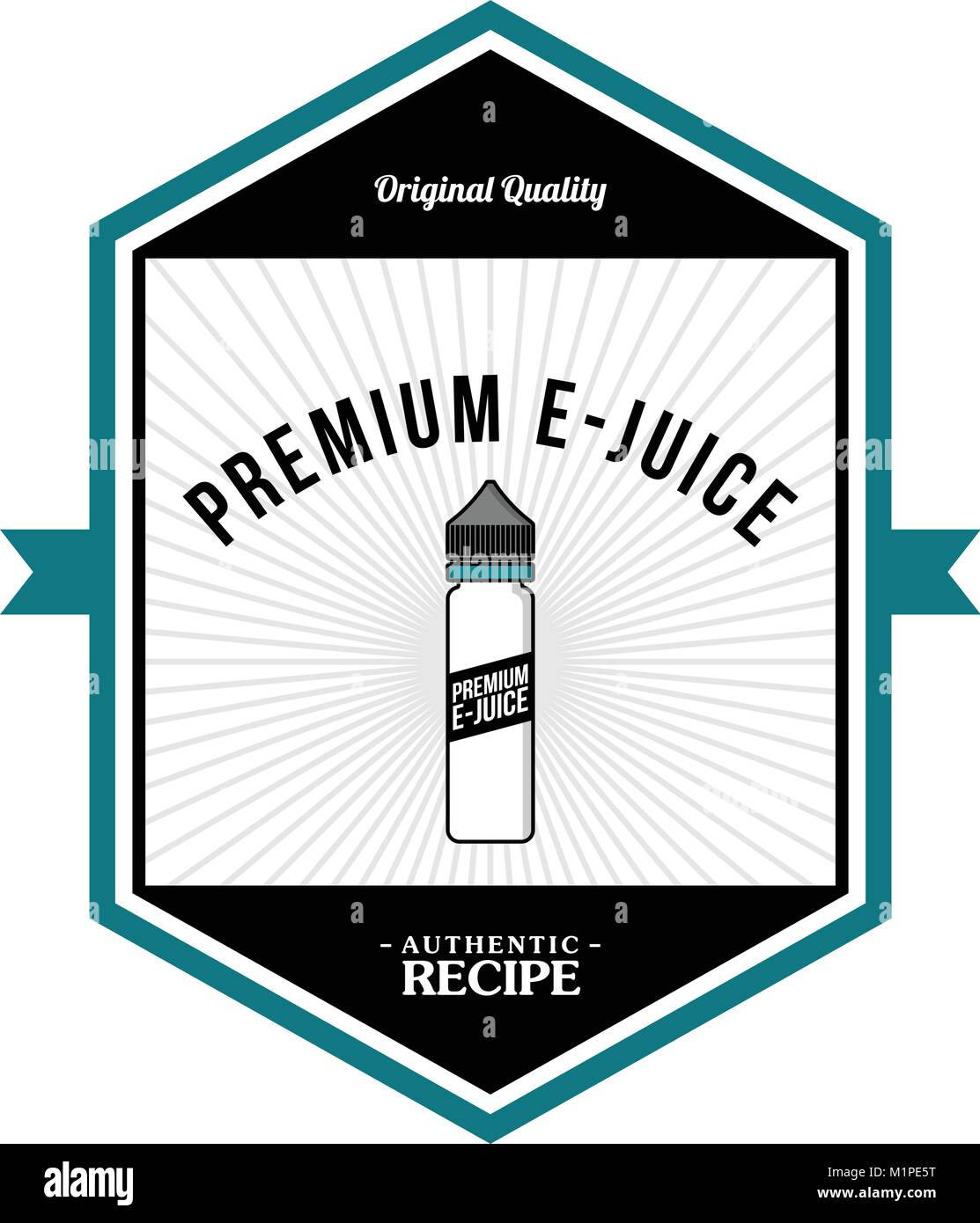 personal vaporizer e-cigarette e-juice liquid label badge vector art ...