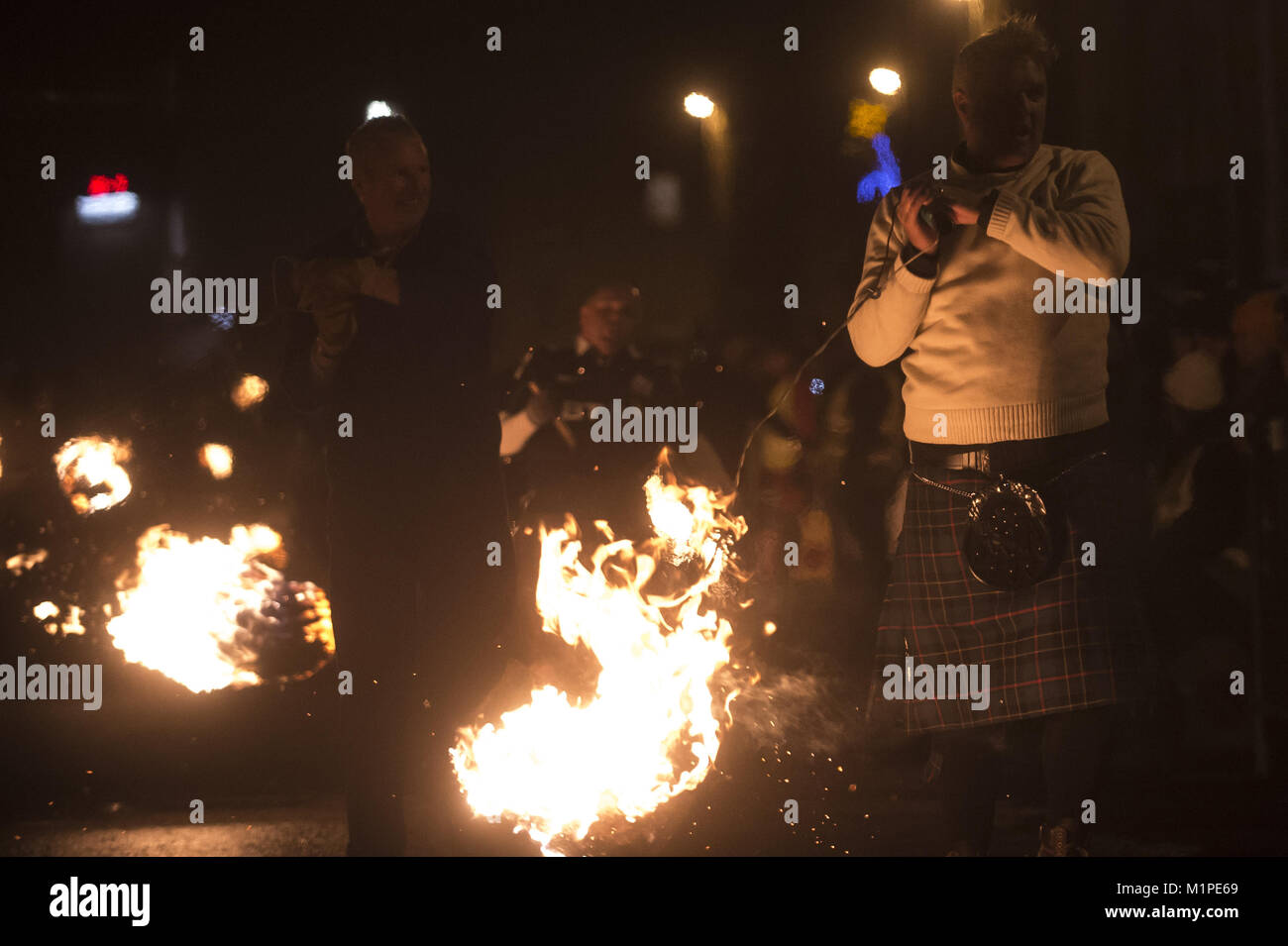 Stonehaven brings in 2018 with fireballs display in Scotland as the ...