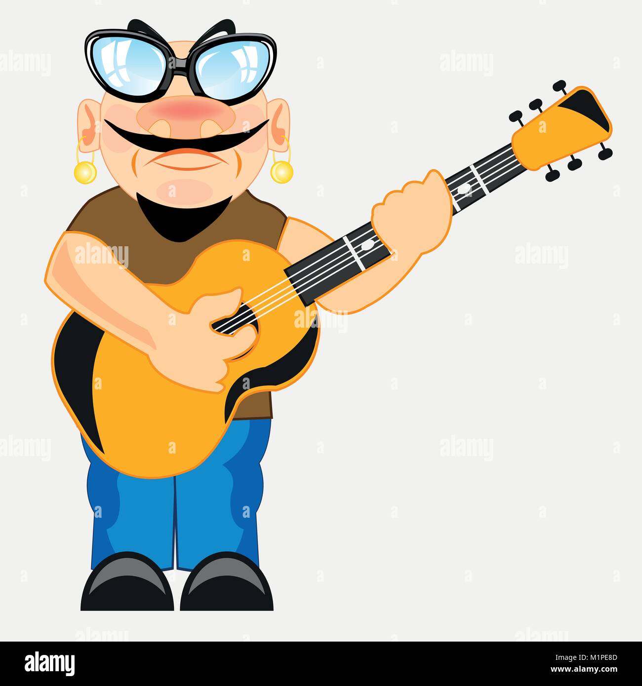 Actor guitar Stock Vector Images - Alamy