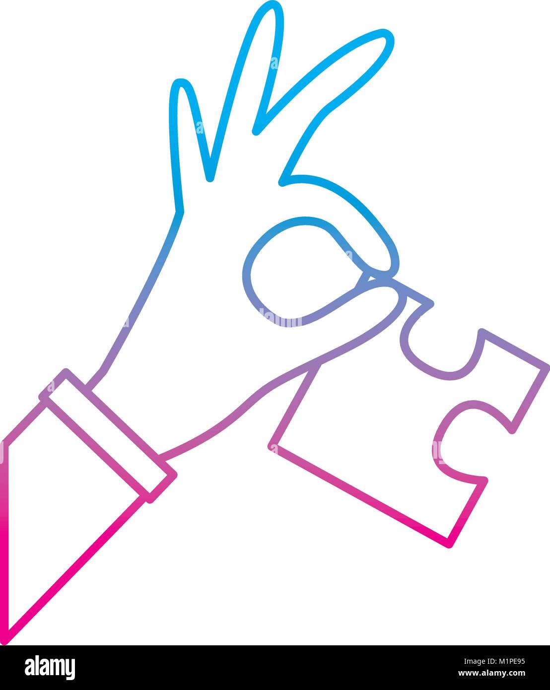 puzzle pieces and hand icon image Stock Vector Image & Art - Alamy