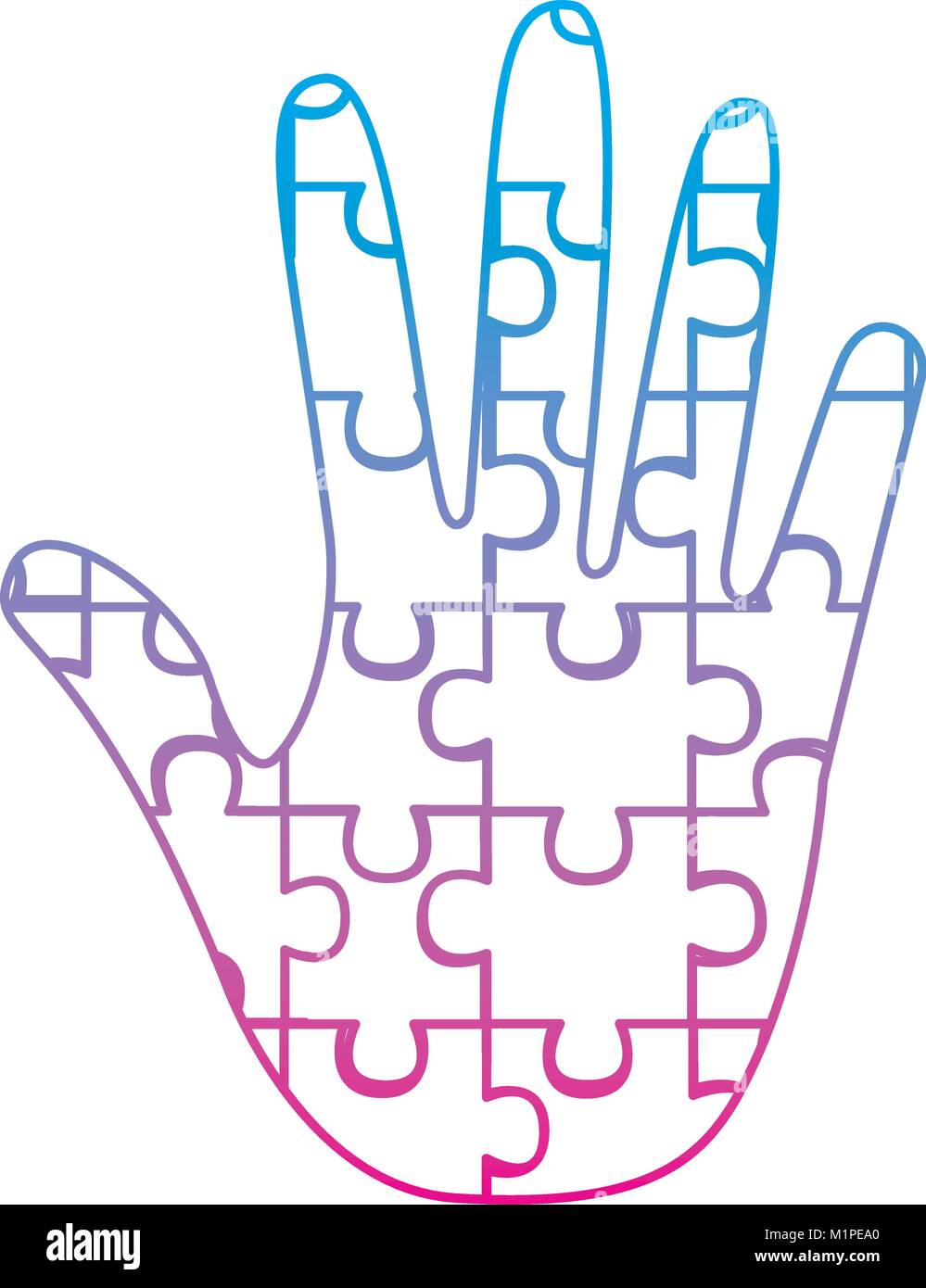 puzzle pieces and hand icon image Stock Vector Image & Art - Alamy