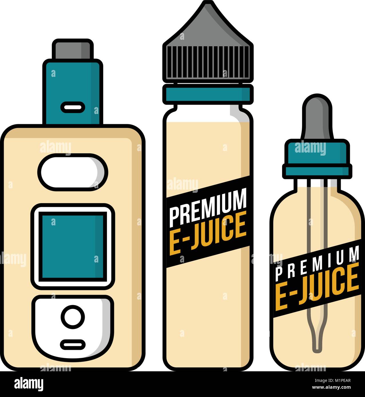personal vaporizer e-cigarette e-juice liquid plastic bottle vector art Stock Vector Image & Art ...