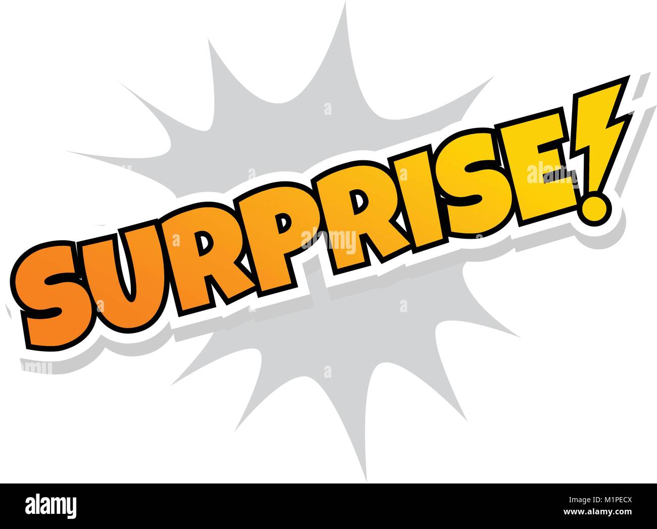 surprise greeting explodtion splash text vector art Stock Vector Image ...
