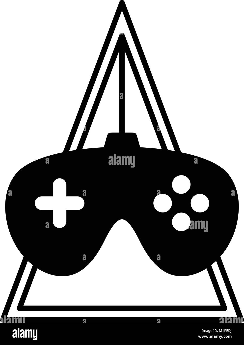 video game console joystick theme logo template vector Stock Vector ...