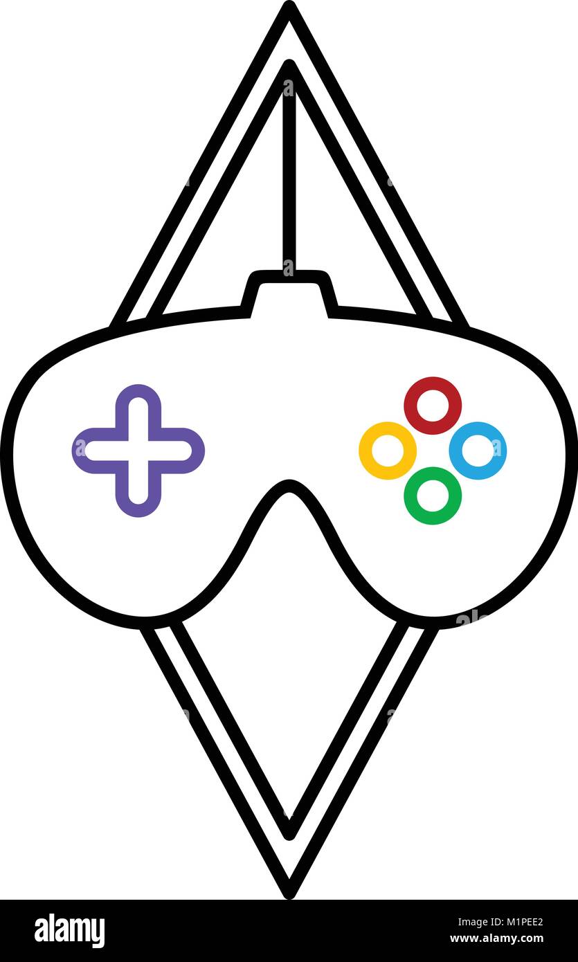 video game console joystick theme logo template vector Stock Vector ...