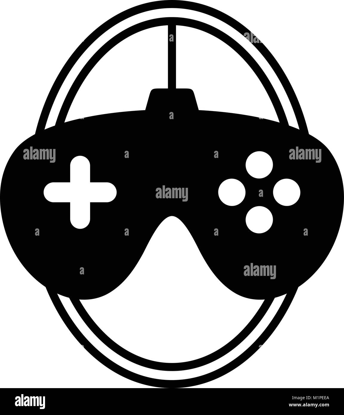 video game console joystick theme logo template vector Stock Vector ...