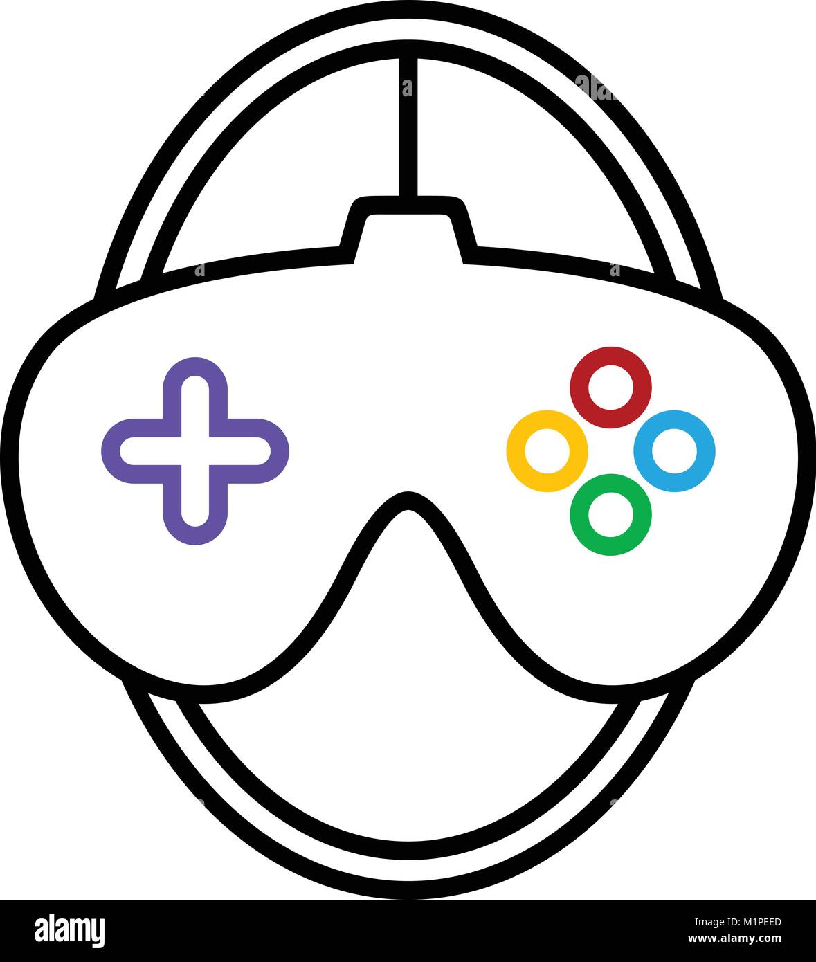 video game console joystick theme logo template vector Stock Vector ...