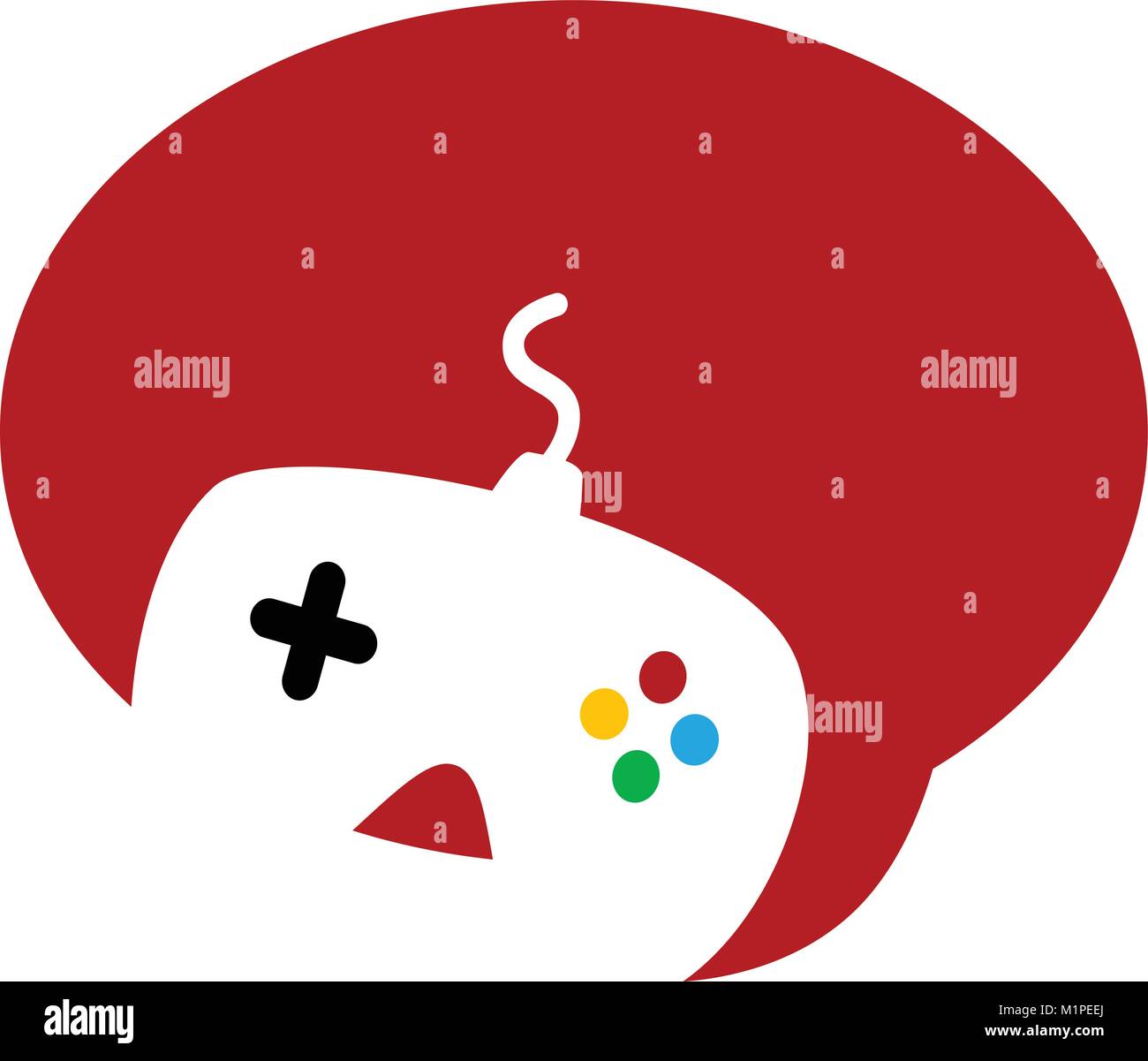 video game console joystick theme logo template vector Stock Vector ...