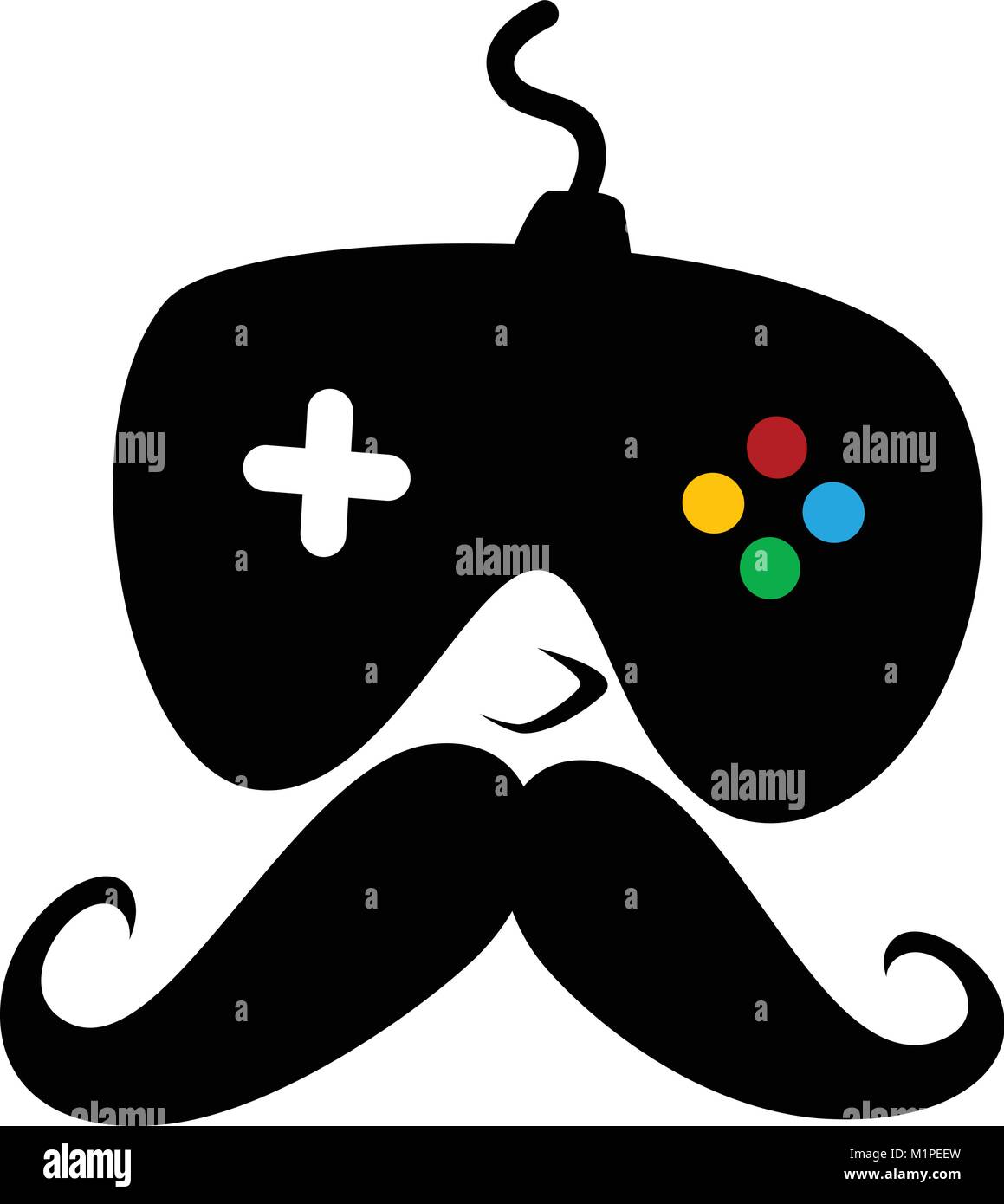 video game console joystick theme logo template vector Stock Vector ...