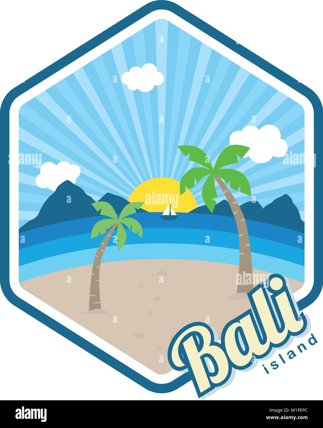 Legian beach Stock Vector Images - Alamy