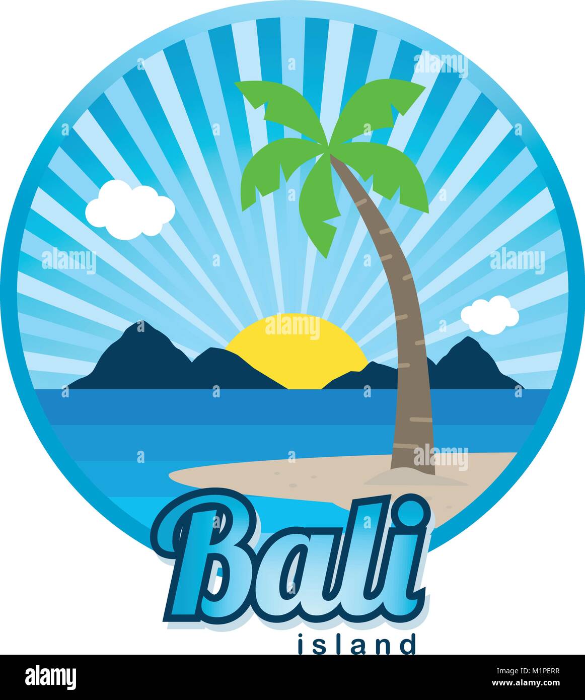 Legian beach Stock Vector Images - Alamy