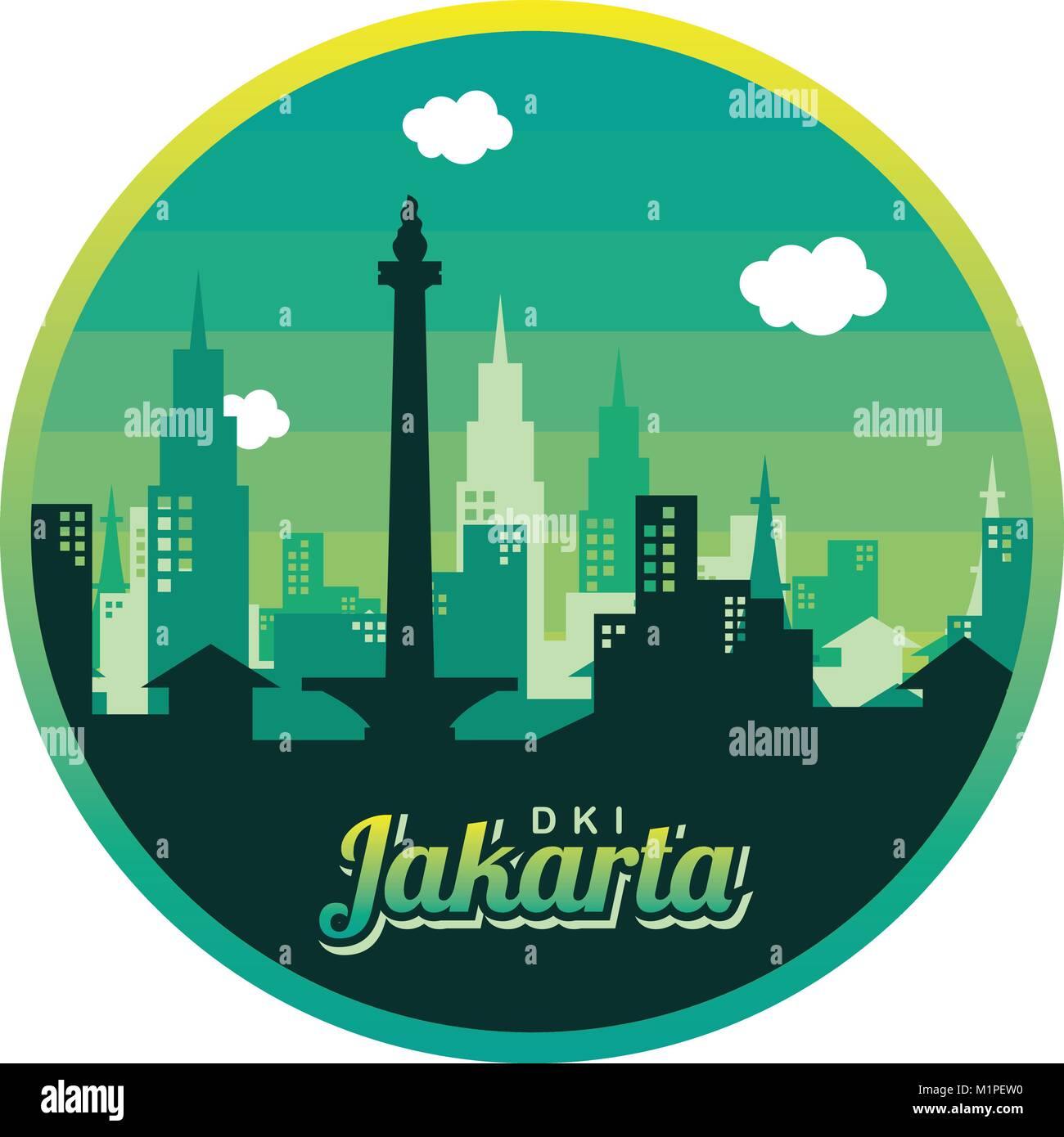 Jakarta monas Stock Vector Images - Alamy