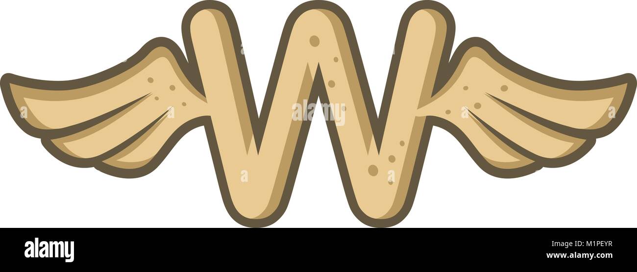 alphabet letter with angel bird wing vector art Stock Vector Image ...