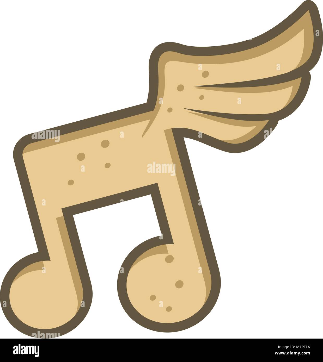 music sign with angel bird wing vector art Stock Vector Image & Art - Alamy