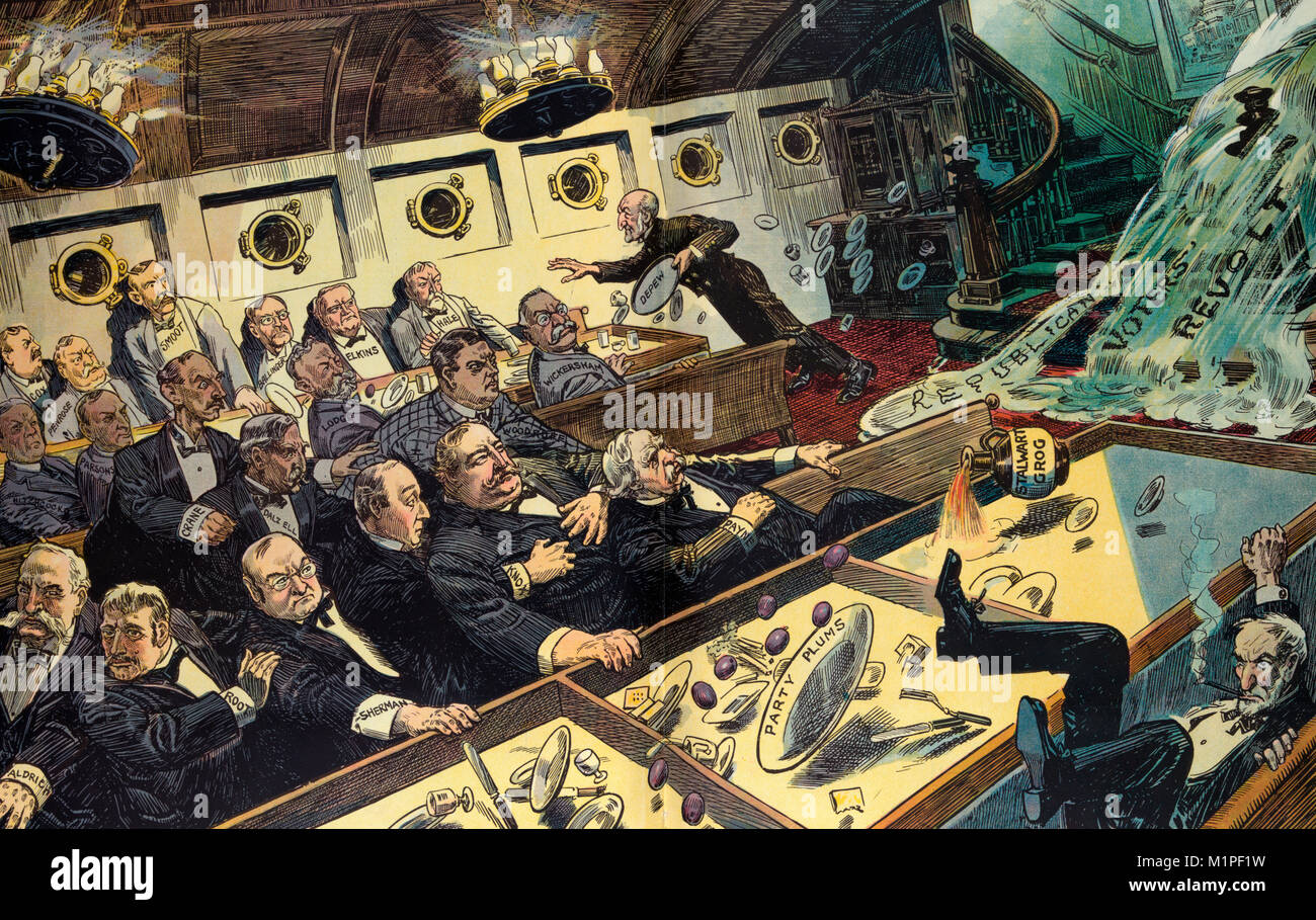 Republican voters' revolt - Illustration shows a wave labeled ...