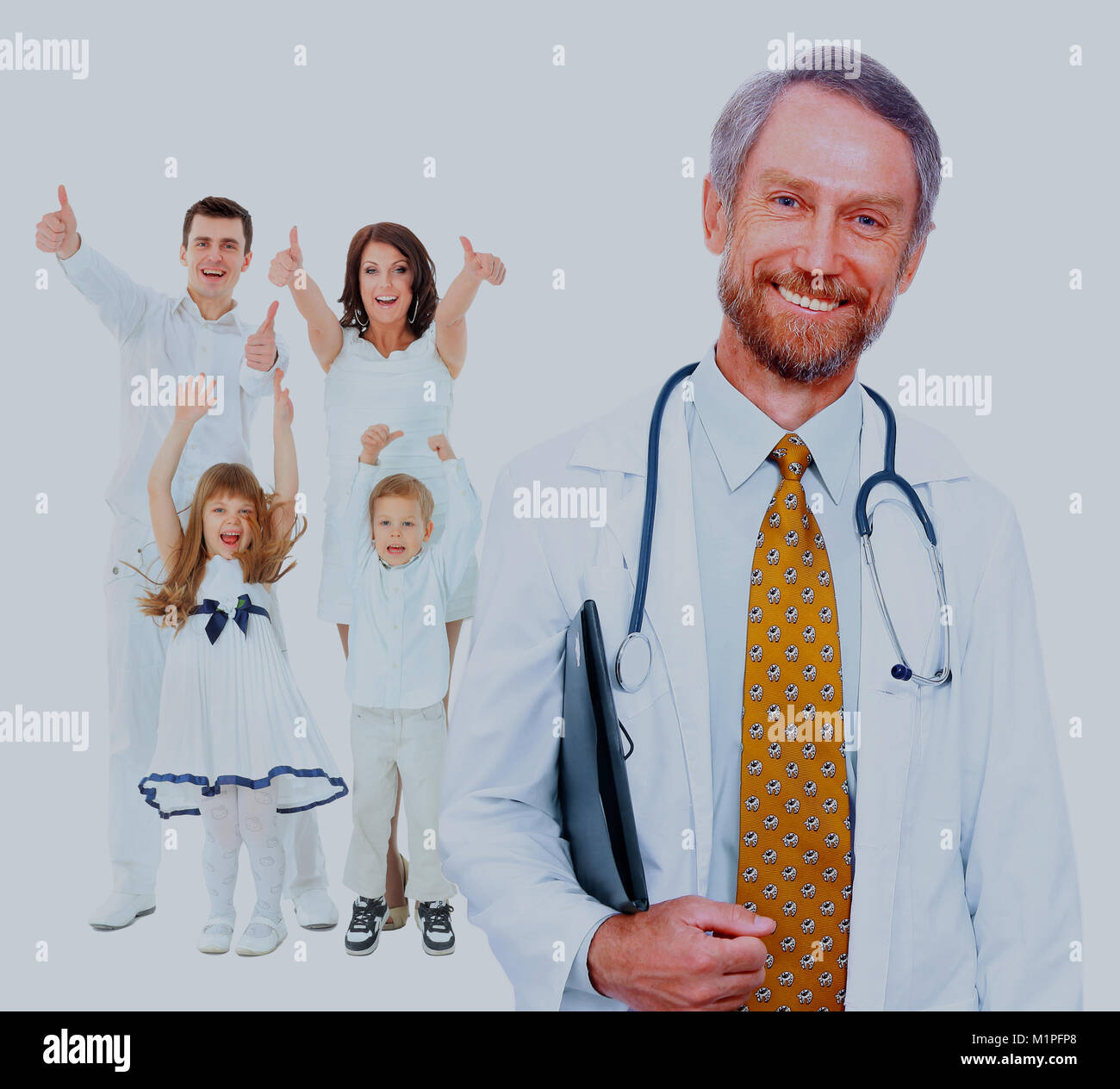 doctor and happy family Stock Photo - Alamy